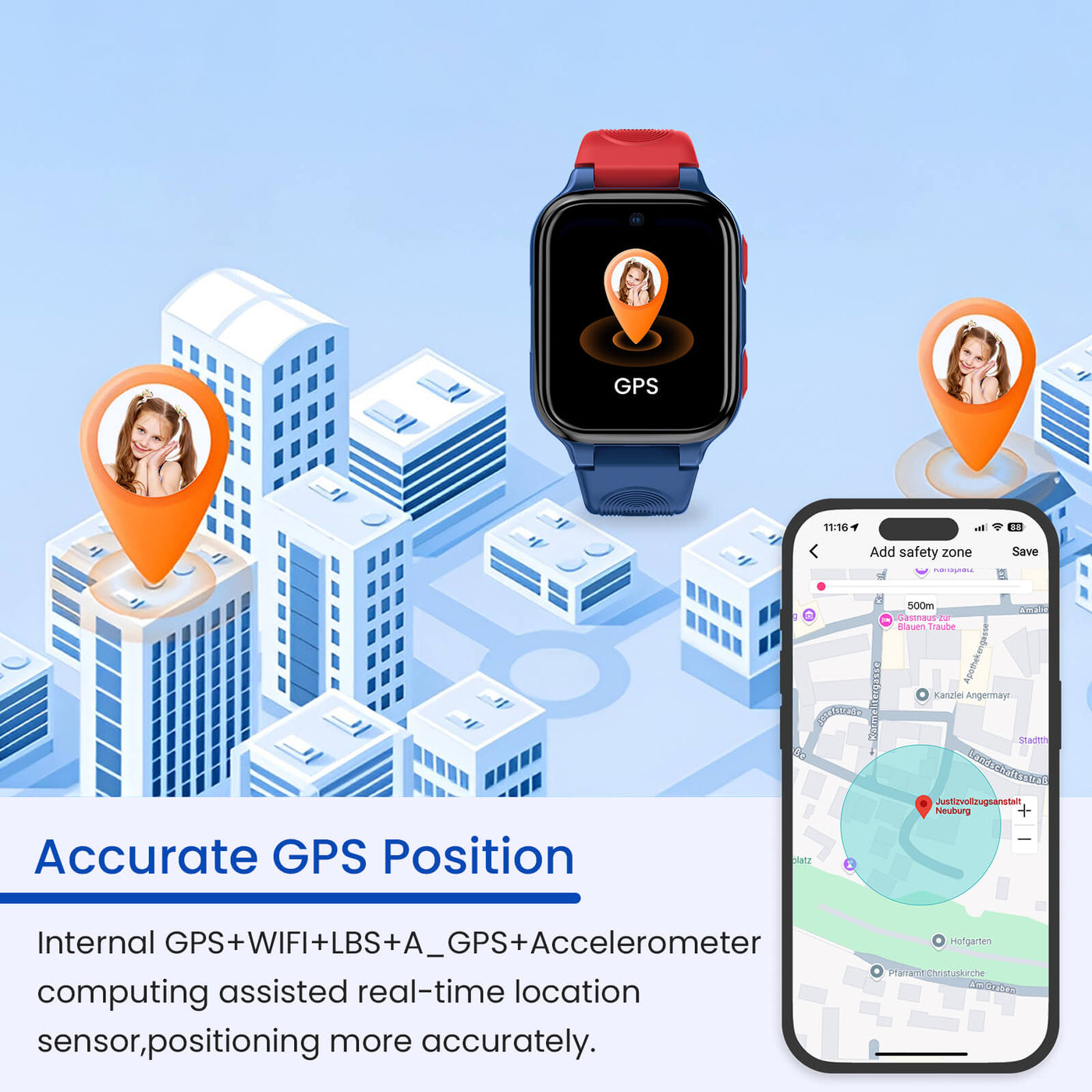 LAGENIO Best 4G GPS Video Call Smart Watch For Kids